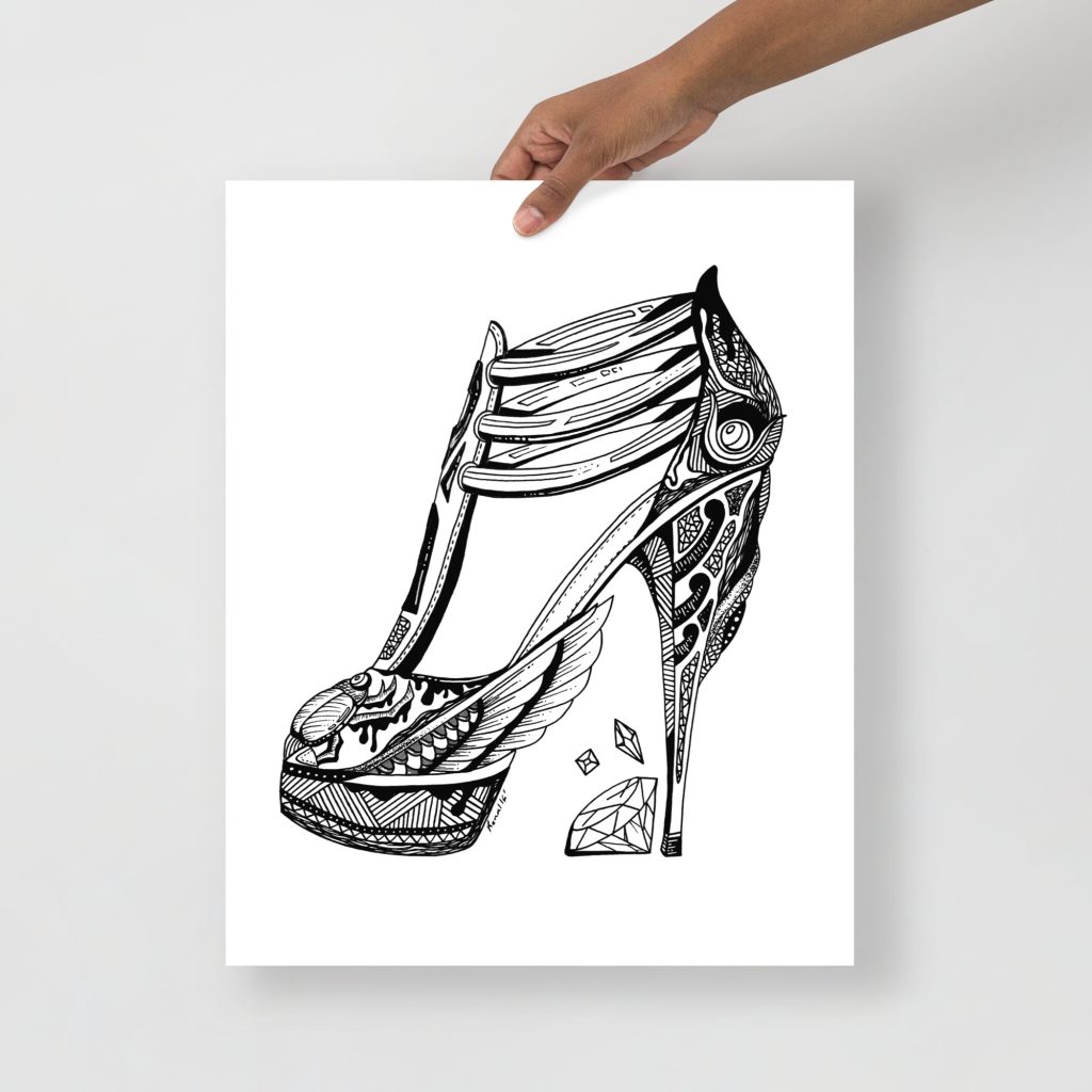 Heels Drawing "Goddess Isis High Heel" High Heel Art - Kenal Louis ...