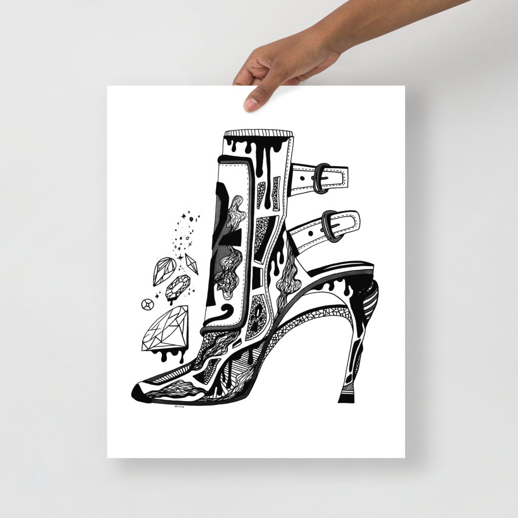 Heels Drawing "High Heels and Diamonds" High Heel Art - Kenal Louis ...